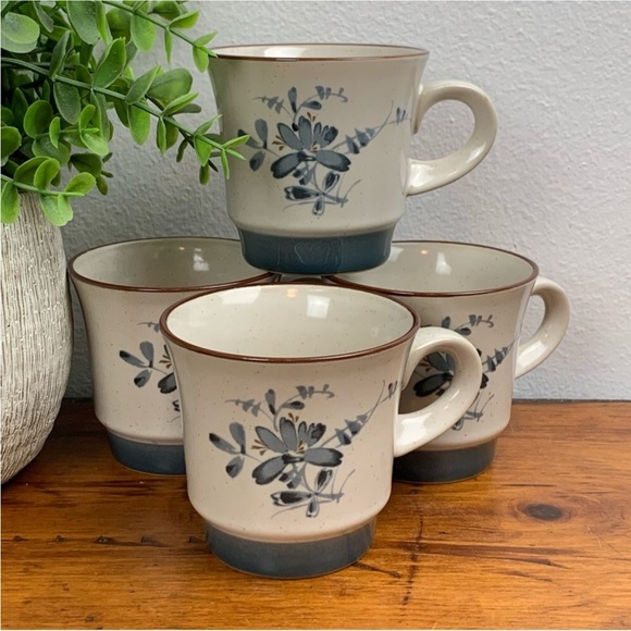 Vintage | Dining | Vintage Cornflower Blue Noritake Stoneware Mugs 6844 ...